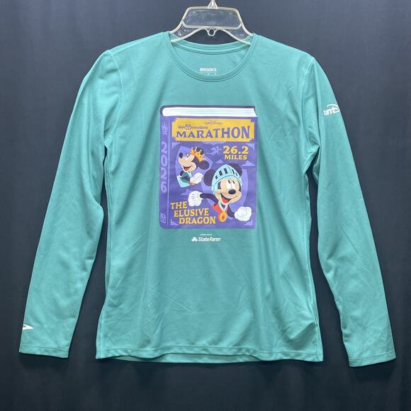 Brooks | Tops | New 226 Rundisney Brooks Womens M Top 262 Mi Marathon ...